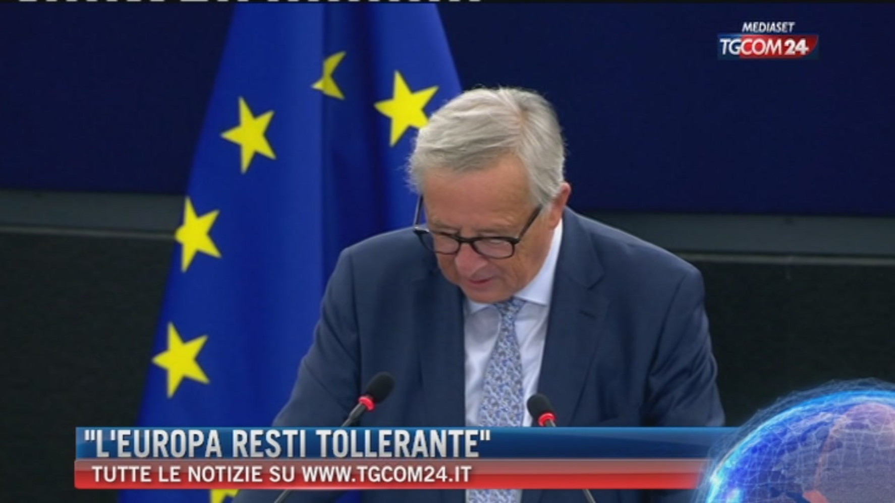 Breaking News delle ore 11.00: "L'Europa resti tollerante" - Video Tgcom24