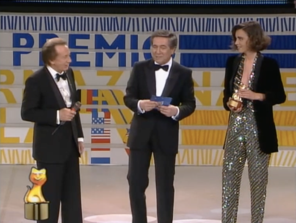 Il Telegatto a Mike Bongiorno per il Miglior quiz del 1991