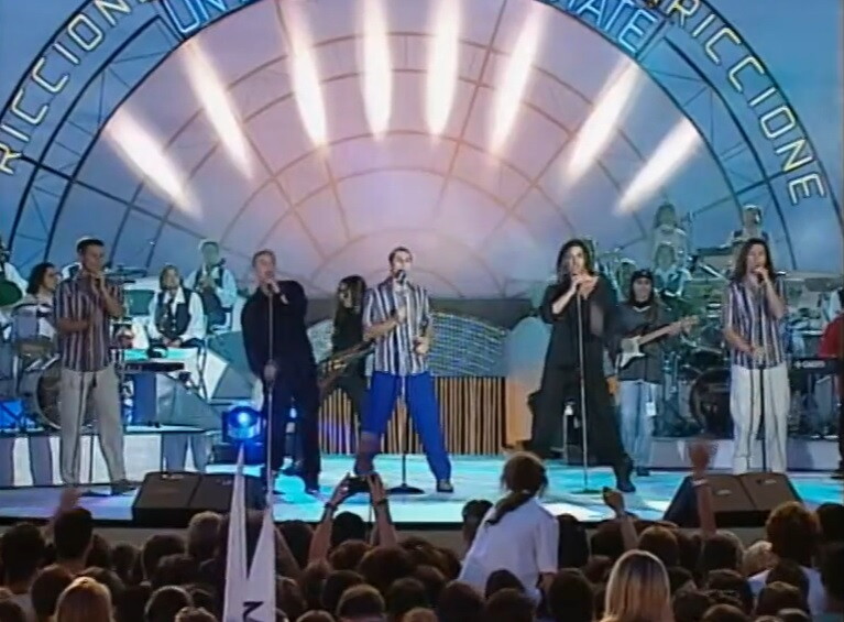 La boyband dei Ragazzi italiani a "Un disco per l'estate" 1997