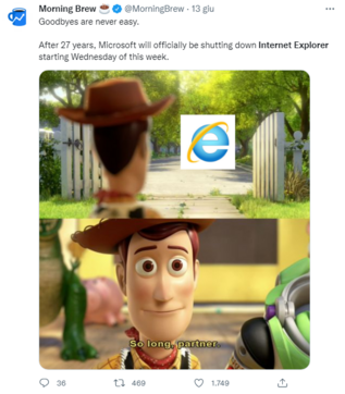 "Goodbye Internet Explorer": i meme più divertenti per salutare lo ...