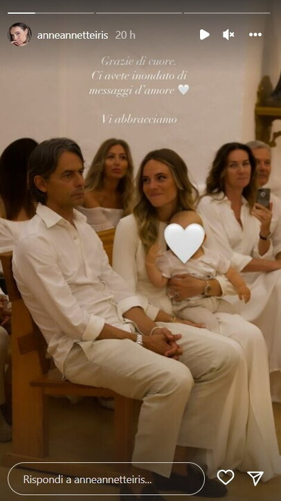 Pippo Inzaghi e Angela Robusti battezzano il figlio a Formentera con ...