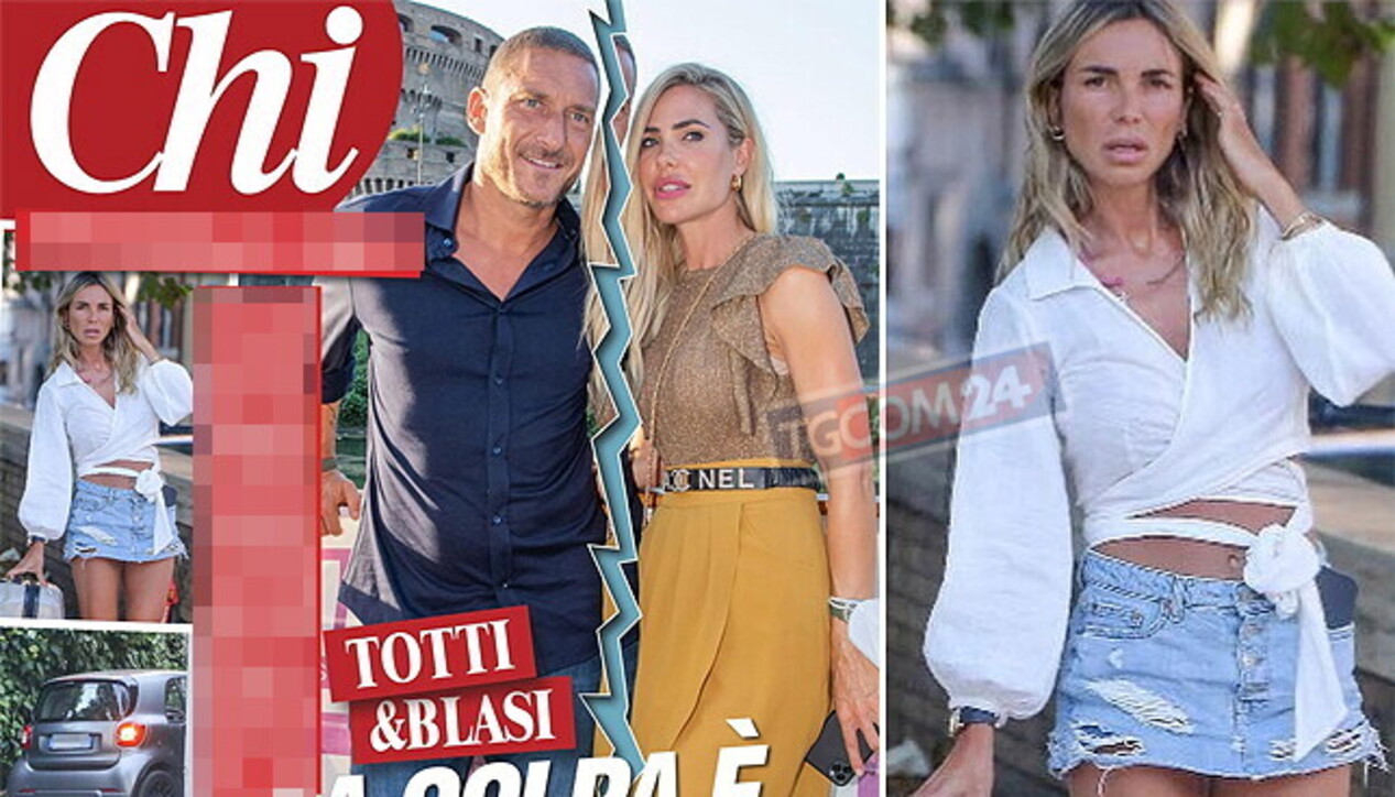 Francesco Totti e Noemi Bocchi al mare, le foto sulla spiaggia