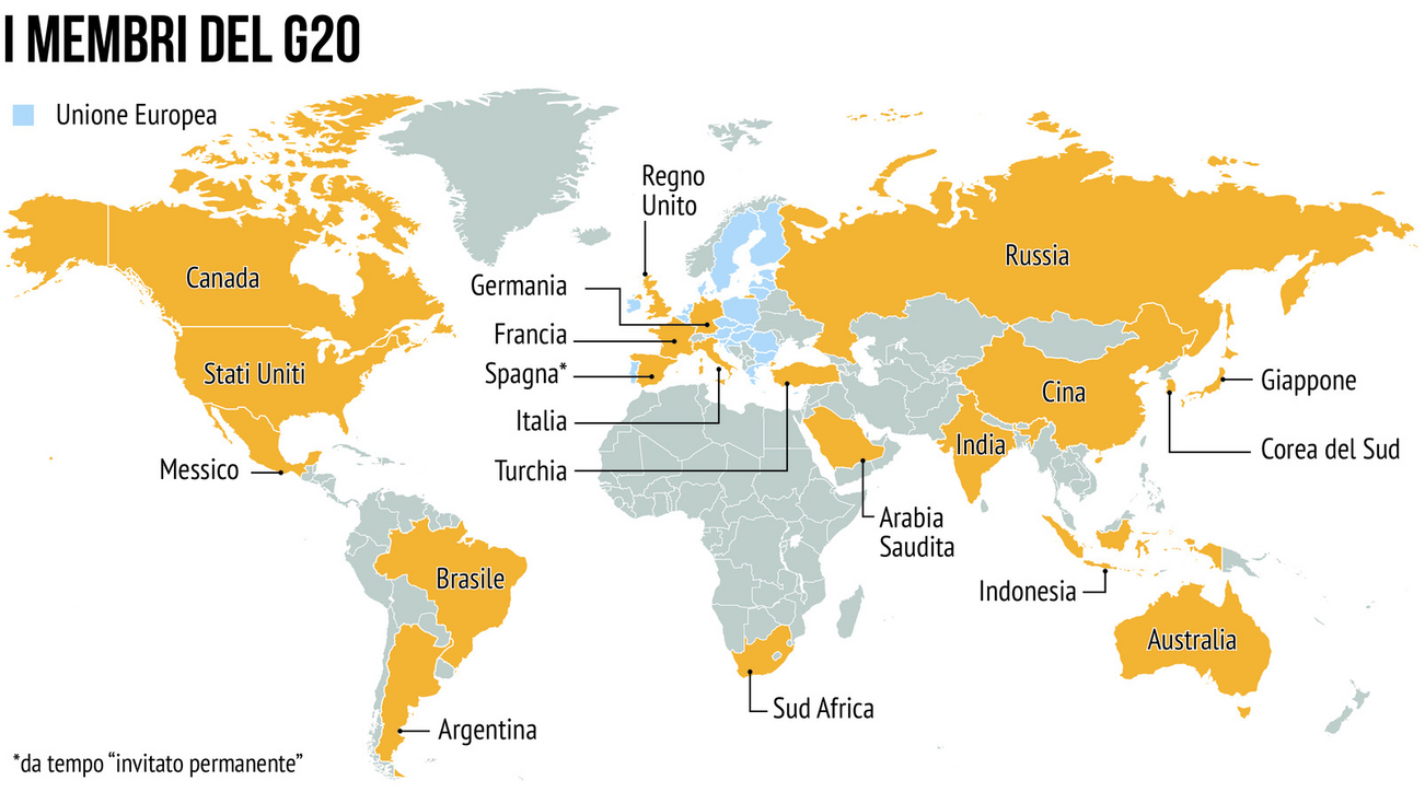 Chi sono i membri del G20
