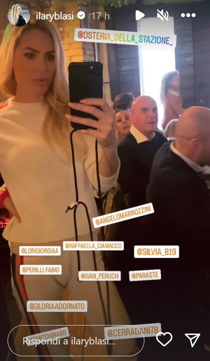 Ilary Blasi cena in famiglia, c'è il cugino di Francesco Totti