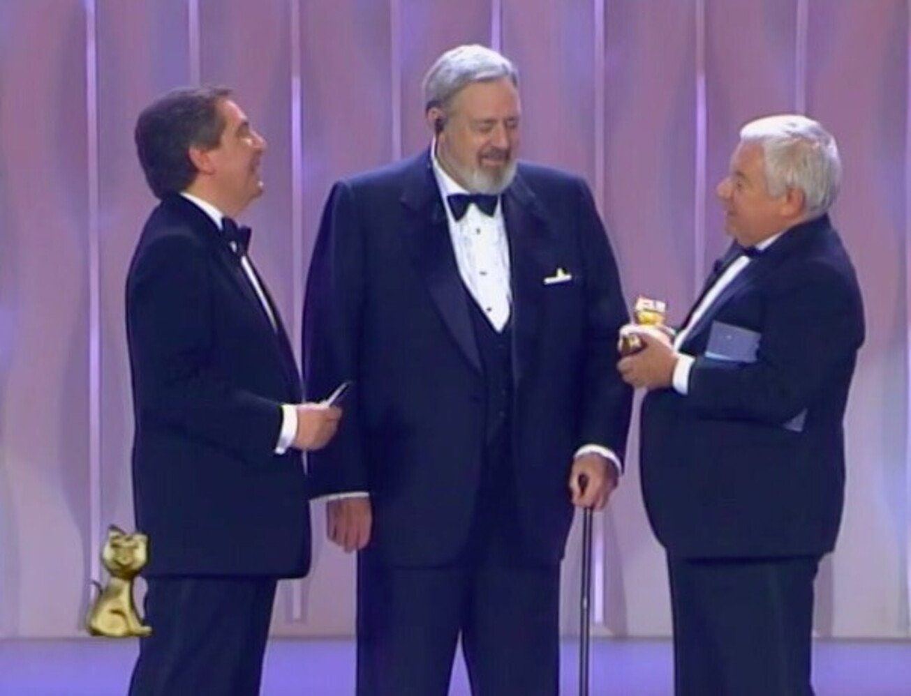 Paolo Villaggio premia Perry Mason ai Telegatti del 1993