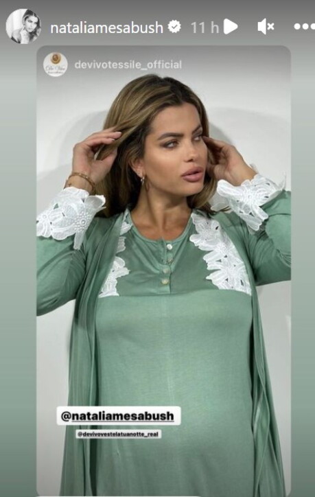 Natalia Mesa Bush incinta del primo figlio