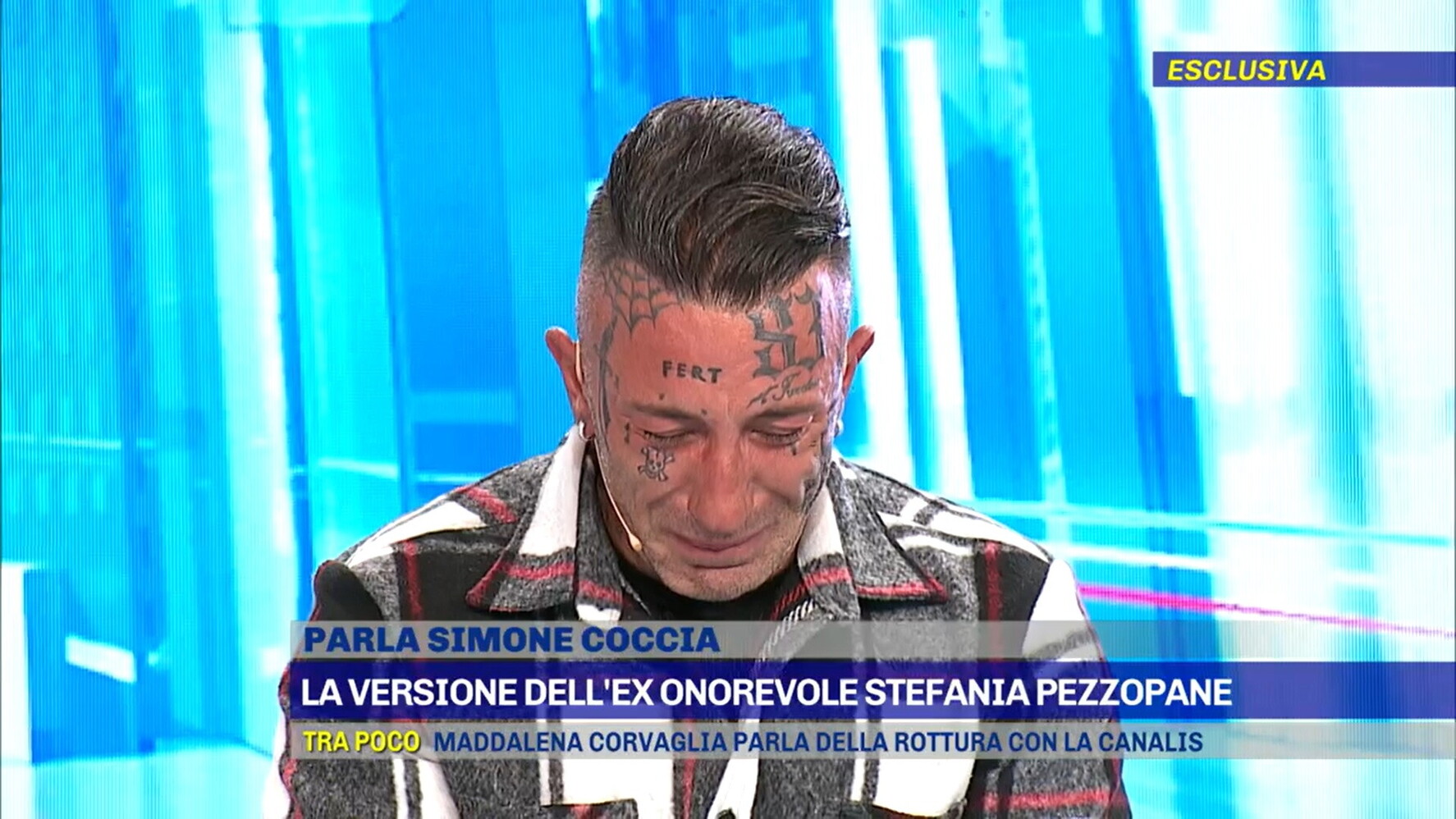 Simone Coccia in lacrime per Stefania Pezzopane