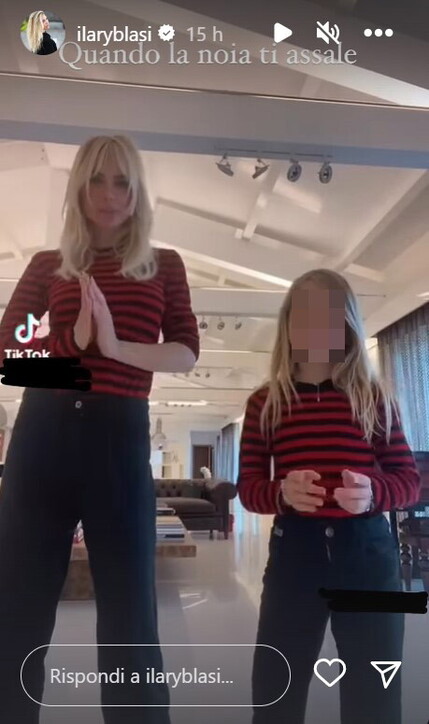 Ilary Blasi fa i Tik Tok con le figlie Isabel e Chanel Totti
