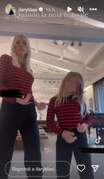 Fotogallery - Ilary Blasi fa i Tik Tok con le figlie Isabel e Chanel Totti
