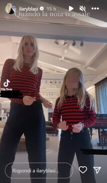 Fotogallery - Ilary Blasi fa i Tik Tok con le figlie Isabel e Chanel Totti
