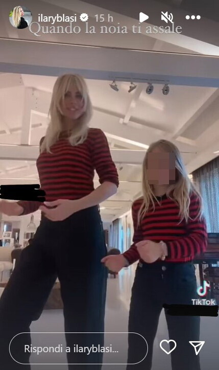 Ilary Blasi fa i Tik Tok con le figlie Isabel e Chanel Totti