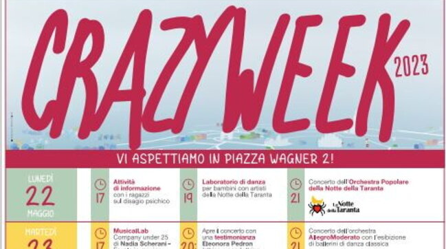 "Crazy week", a Milano le giornate di sensibilizzazione sul disagio ...