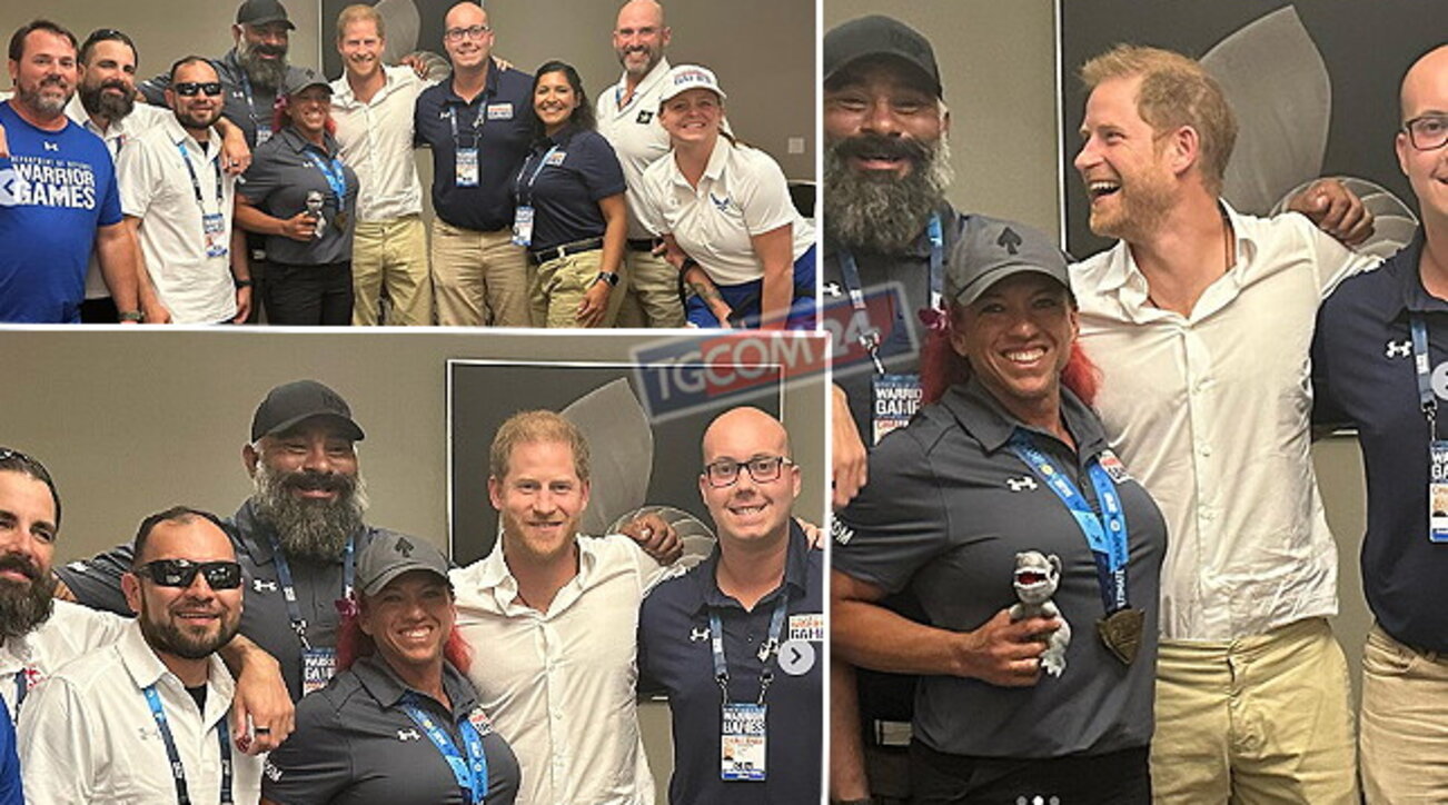 Relax californiano per il principe Harry, ride tra i veterani