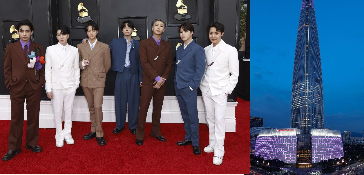 Bts compiono 10 anni, la band k-pop colora di viola Seoul