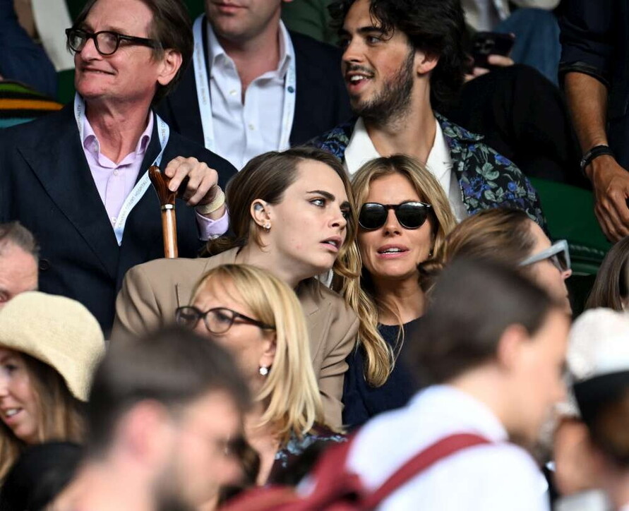 Cara Delevingne a Wimbledon, baci con la fidanzata Minke