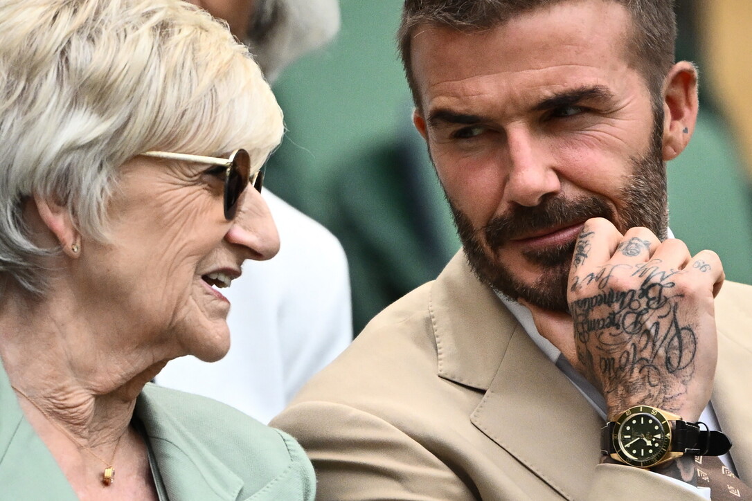 Roger Federer e David Beckham: gara di eleganza a Wimbledon