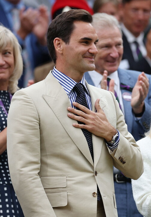Roger Federer e David Beckham: gara di eleganza a Wimbledon