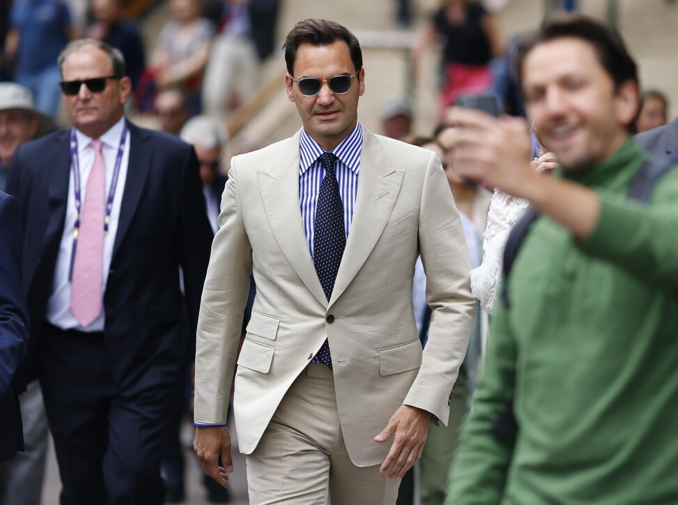 Roger Federer e David Beckham: gara di eleganza a Wimbledon