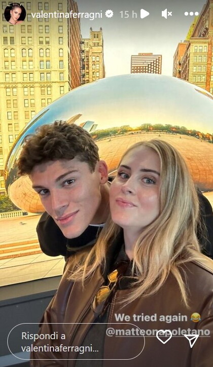 Valentina Ferragni con Matteo Napoletano, amore a Chicago