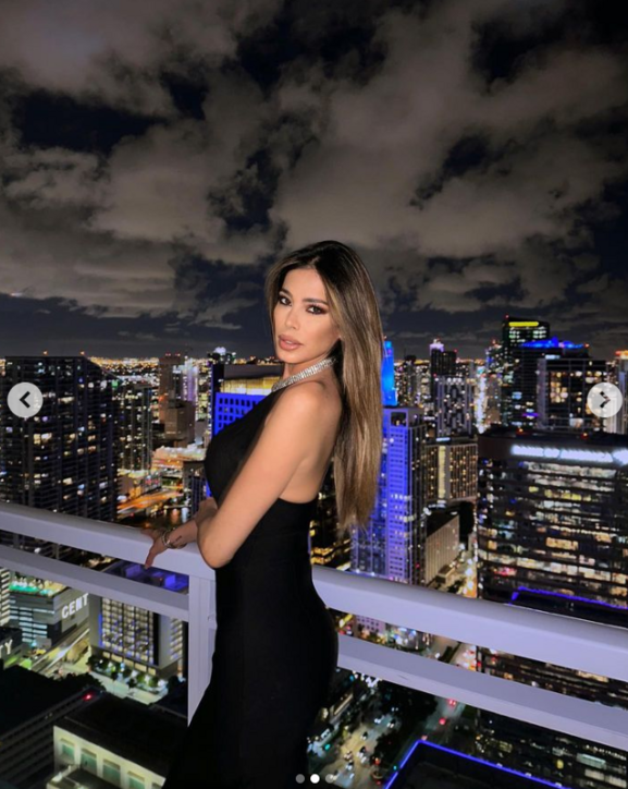 Aida Yespica a Miami per i 15 anni del figlio Aron Ferrari