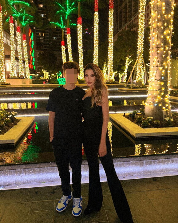 Aida Yespica a Miami per i 15 anni del figlio Aron Ferrari