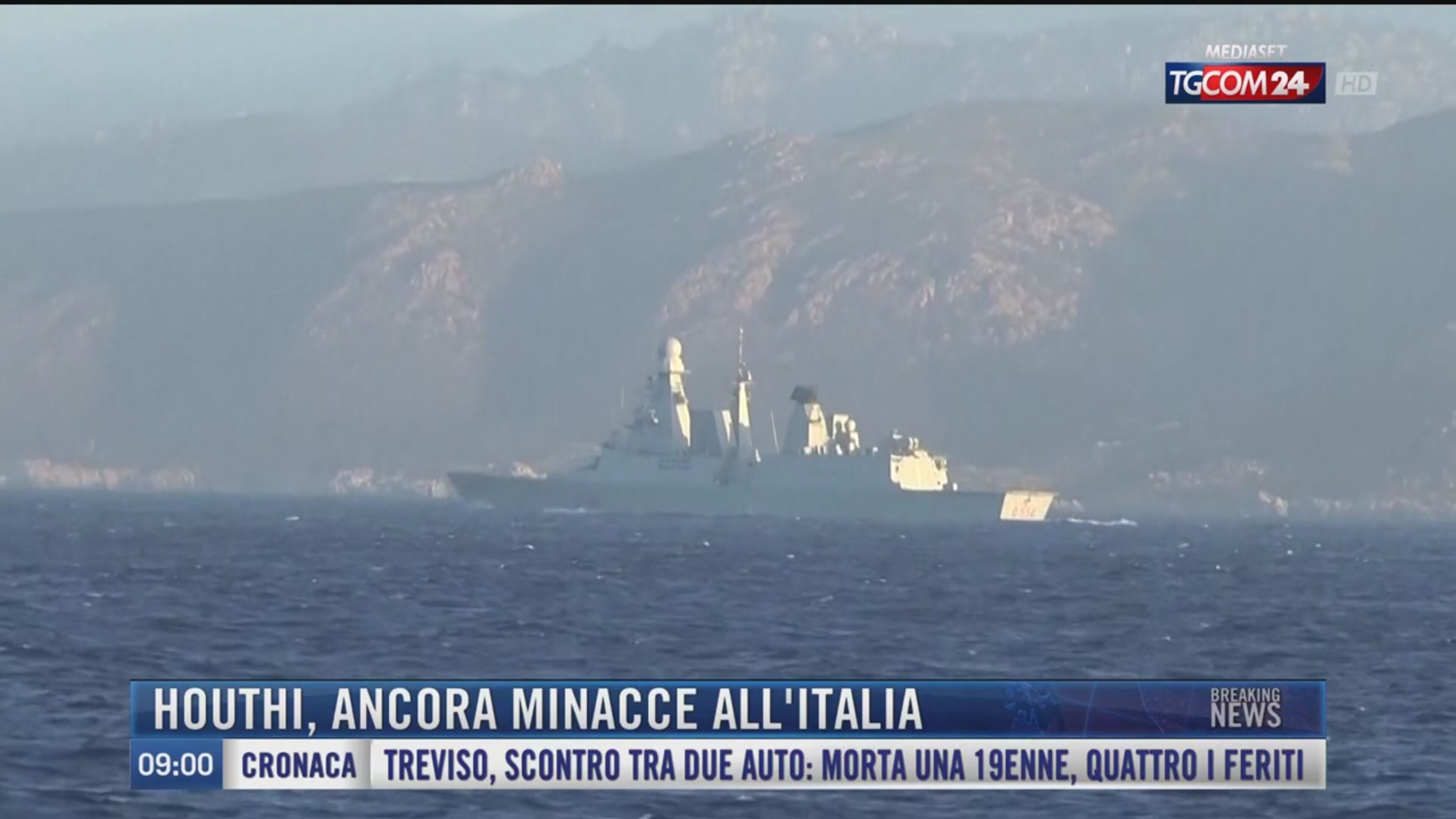 Breaking News delle 09.00 | Houthi, ancora minacce all'Italia - Tgcom24